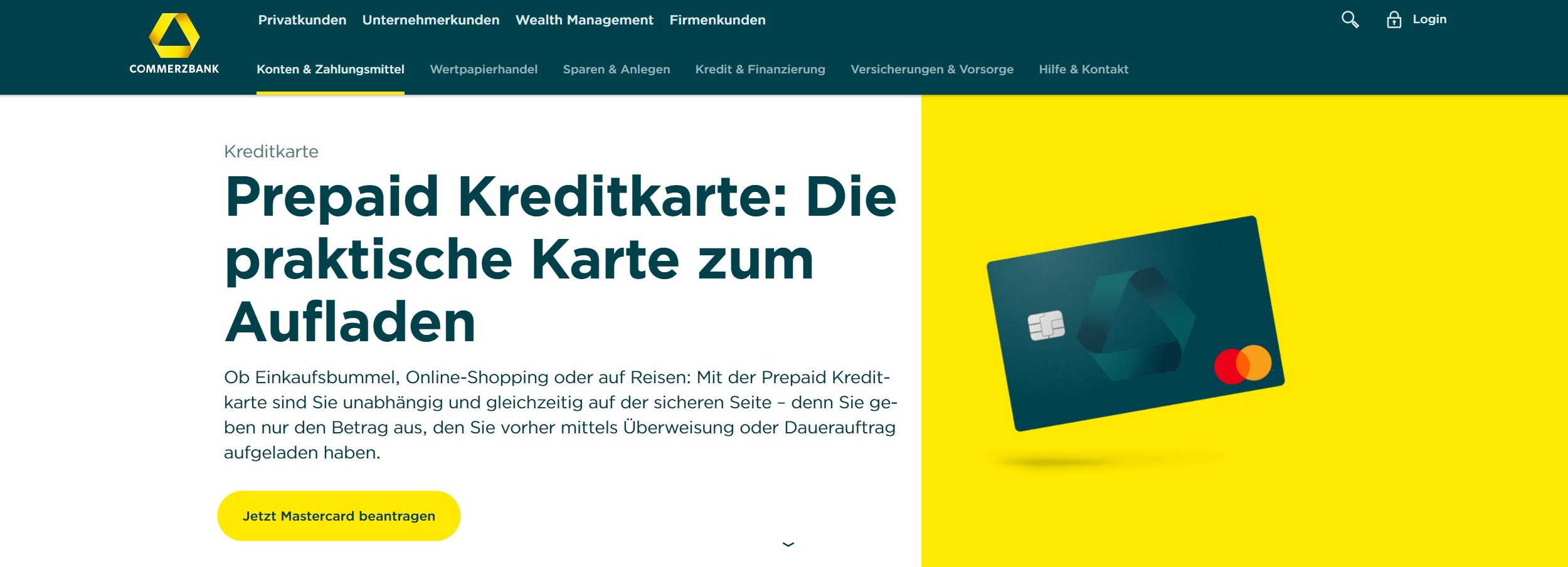 Kostenlose Kreditkarte Commerzbank