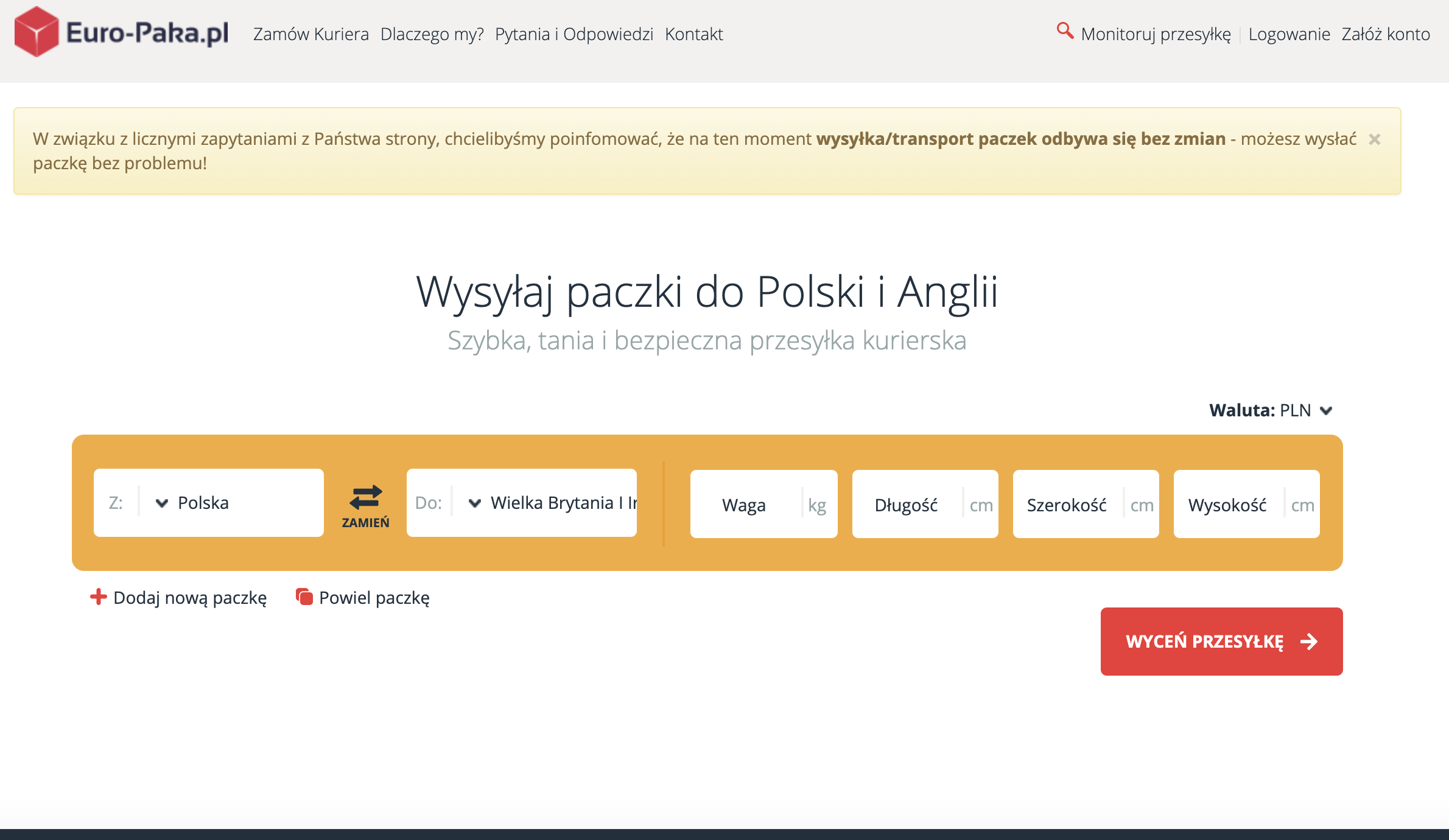 Paczki do Polski: tanie i szybkie paczki z Anglii do Polski